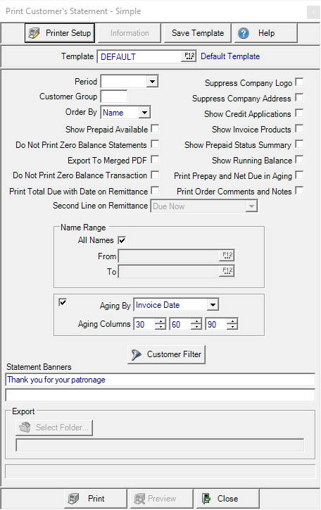 Customer Statements Simple