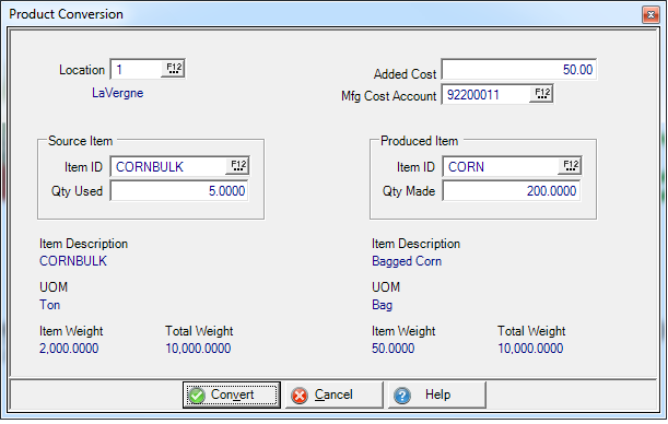 Product Conversion