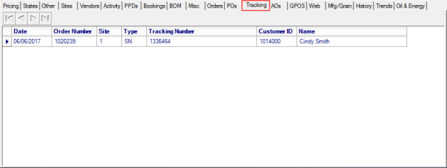 Item Detail - Tracking