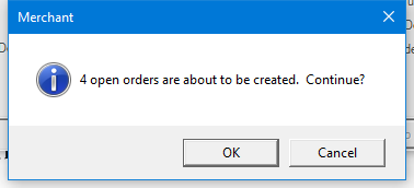 Generate Scheduled Orders